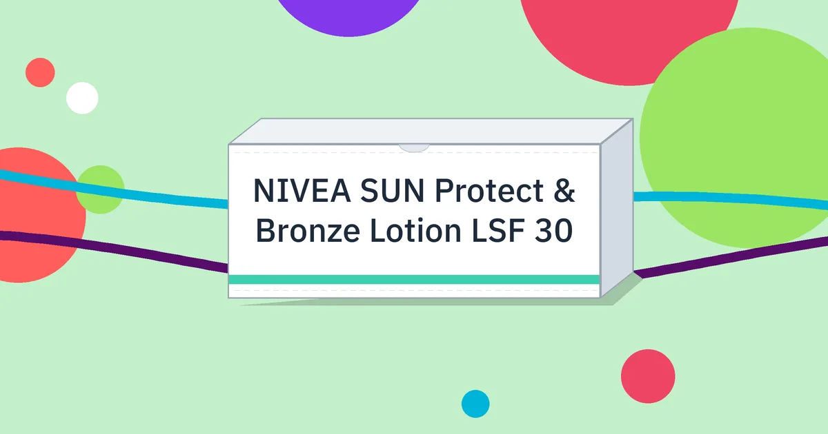 Symbolbild: Packung mit der Aufschrift NIVEA SUN Protect & Bronze Lotion LSF 30 (PZN 11327224) – Verfügbarkeit und Bezug in Apotheken in Frankfurt am Main