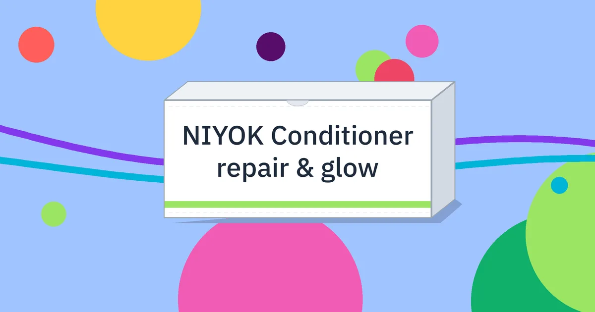 Symbolbild: Packung mit der Aufschrift NIYOK Conditioner repair & glow (PZN 20849720) – Verfügbarkeit und Bezug in Apotheken in Frankfurt am Main
