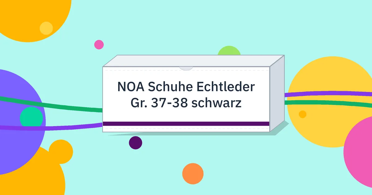 Symbolbild: Packung mit der Aufschrift NOA Schuhe Echtleder Gr. 37-38 schwarz (PZN 20342056) – Verfügbarkeit und Bezug in Apotheken in Frankfurt am Main