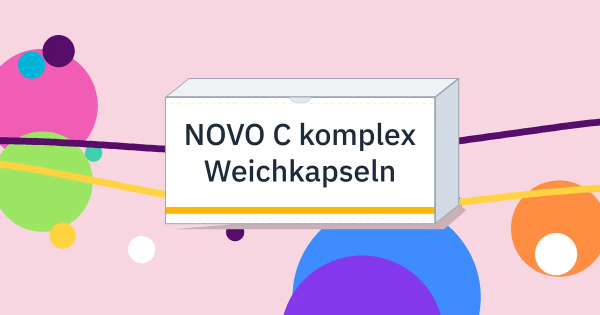 Symbolbild: Packung mit der Aufschrift NOVO C komplex Weichkapseln (PZN 19058172) – Verfügbarkeit und Bezug in Apotheken in Frankfurt am Main