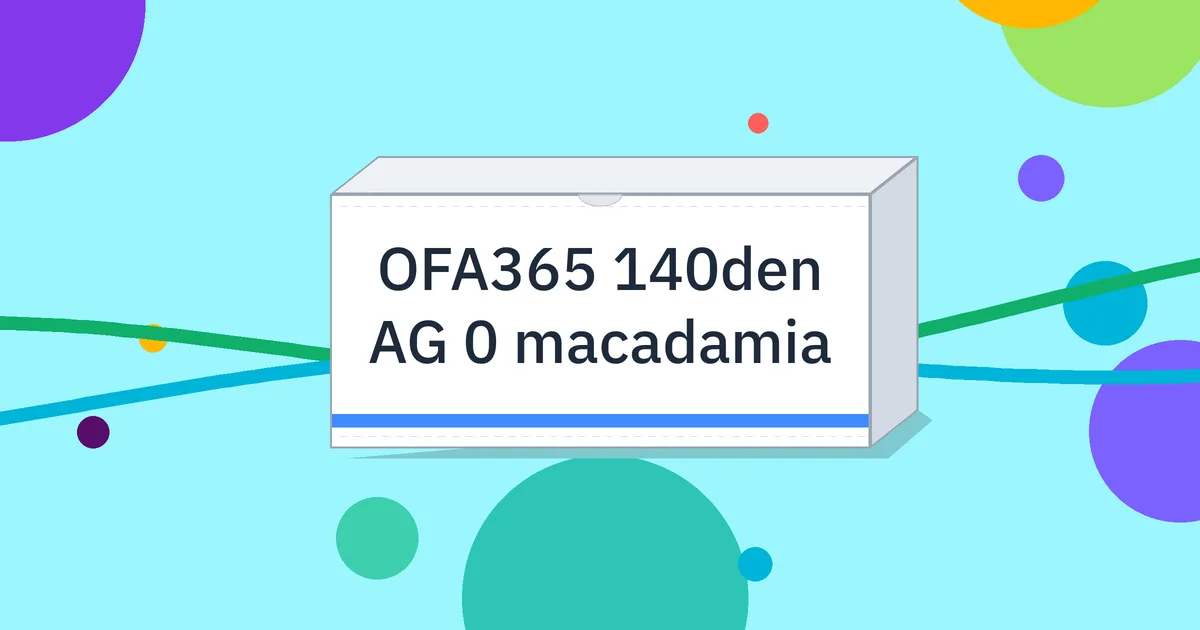 Symbolbild: Packung mit der Aufschrift OFA365 140den AG 0 macadamia (PZN 16722824) – Verfügbarkeit und Bezug in Apotheken in Frankfurt am Main