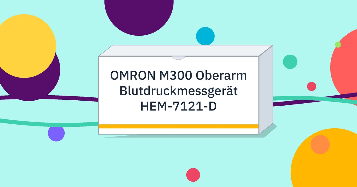 Symbolbild: Packung mit der Aufschrift OMRON M300 Oberarm Blutdruckmessgerät HEM-7121-D (PZN 10127434) – Verfügbarkeit und Bezug in Apotheken in Frankfurt am Main