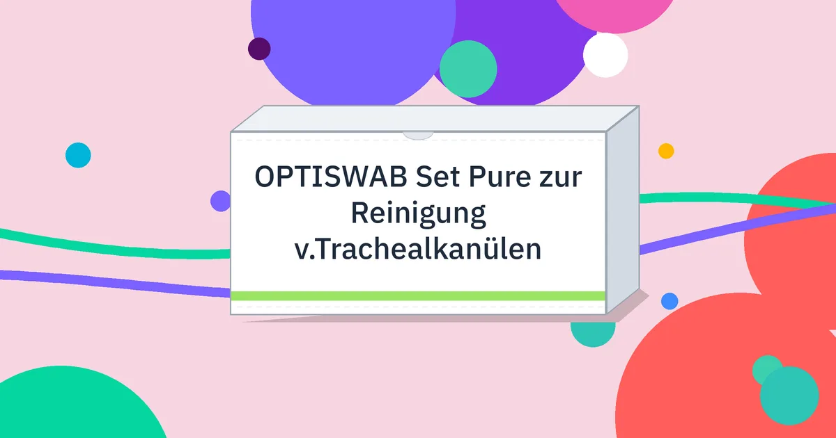 Symbolbild: Packung mit der Aufschrift OPTISWAB Set Pure zur Reinigung v.Trachealkanülen (PZN 18121862) – Verfügbarkeit und Bezug in Apotheken in Frankfurt am Main