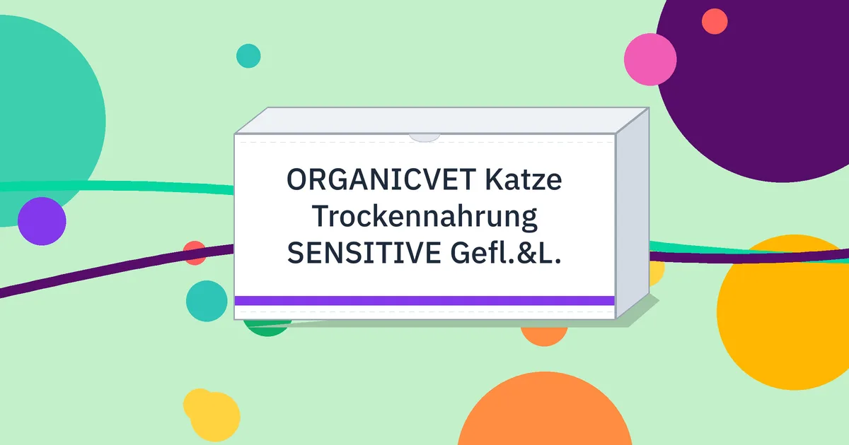 Symbolbild: Packung mit der Aufschrift ORGANICVET Katze Trockennahrung SENSITIVE Gefl.&L. (PZN 10921801) – Verfügbarkeit und Bezug in Apotheken in Frankfurt am Main
