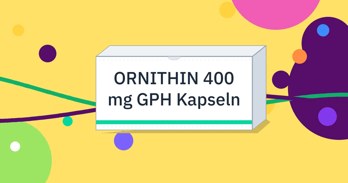 Symbolbild: Packung mit der Aufschrift ORNITHIN 400 mg GPH Kapseln (PZN 09377746) – Verfügbarkeit und Bezug in Apotheken in Frankfurt am Main
