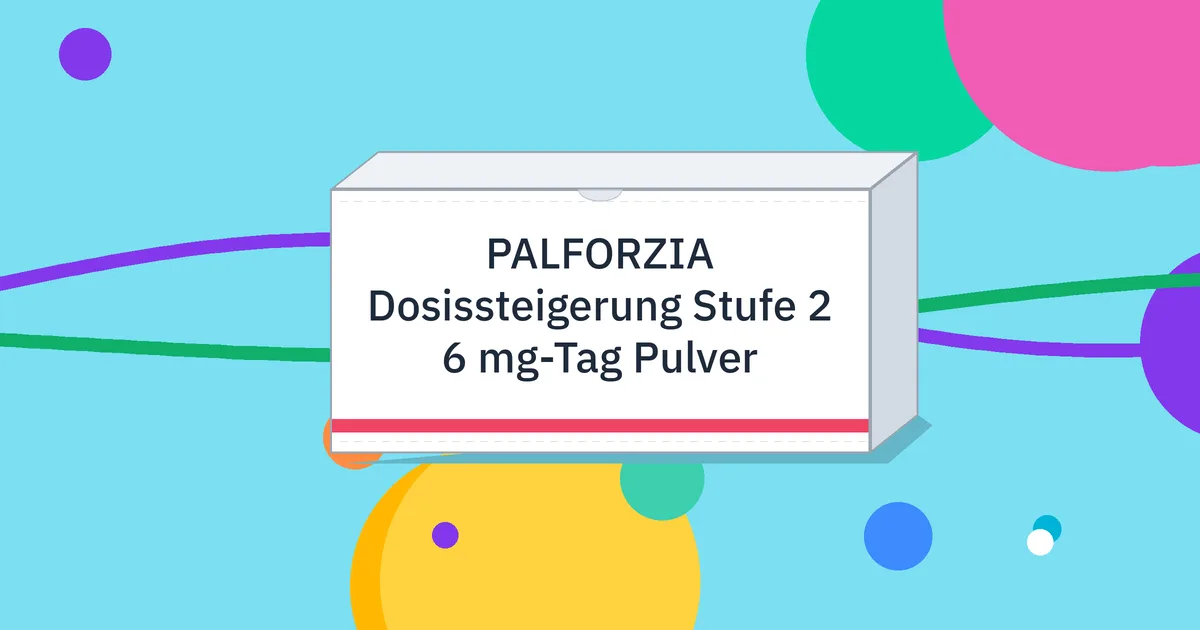 Symbolbild: Packung mit der Aufschrift PALFORZIA Dosissteigerung Stufe 2 6 mg-Tag Pulver (PZN 16903187) – Verfügbarkeit und Bezug in Apotheken in Frankfurt am Main
