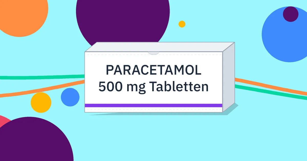 Symbolbild: Packung mit der Aufschrift PARACETAMOL 500 mg Tabletten (PZN 13720486) – Verfügbarkeit und Bezug in Apotheken in Frankfurt am Main