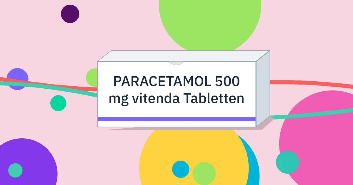 Symbolbild: Packung mit der Aufschrift PARACETAMOL 500 mg vitenda Tabletten (PZN 18794638) – Verfügbarkeit und Bezug in Apotheken in Frankfurt am Main