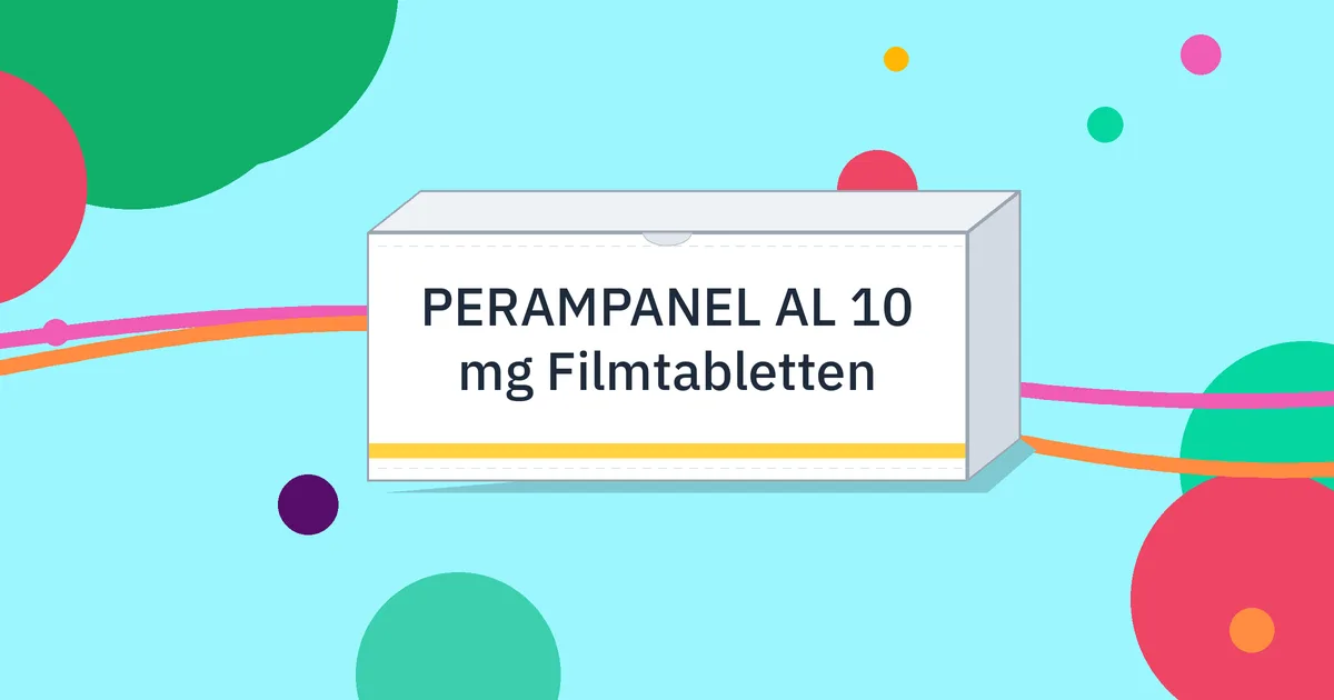 Symbolbild: Packung mit der Aufschrift PERAMPANEL AL 10 mg Filmtabletten (PZN 20139680) – Verfügbarkeit und Bezug in Apotheken in Frankfurt am Main