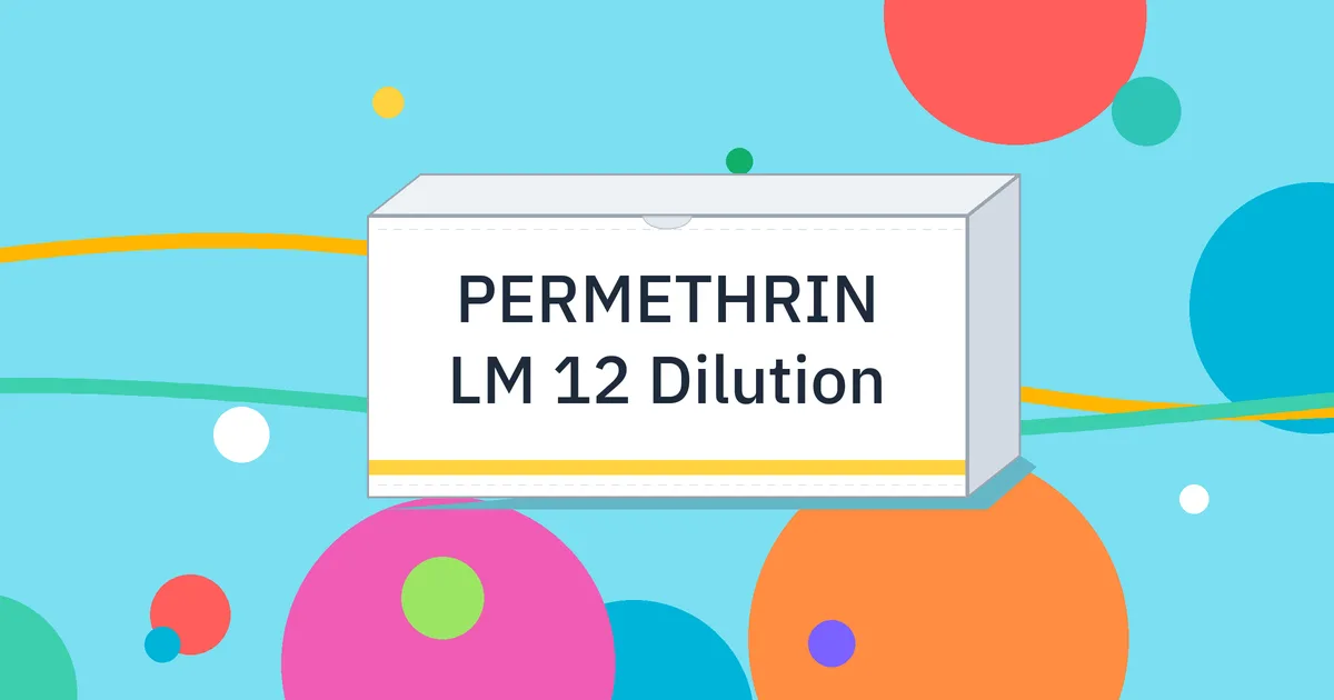 Symbolbild: Packung mit der Aufschrift PERMETHRIN LM 12 Dilution (PZN 13635579) – Verfügbarkeit und Bezug in Apotheken in Frankfurt am Main