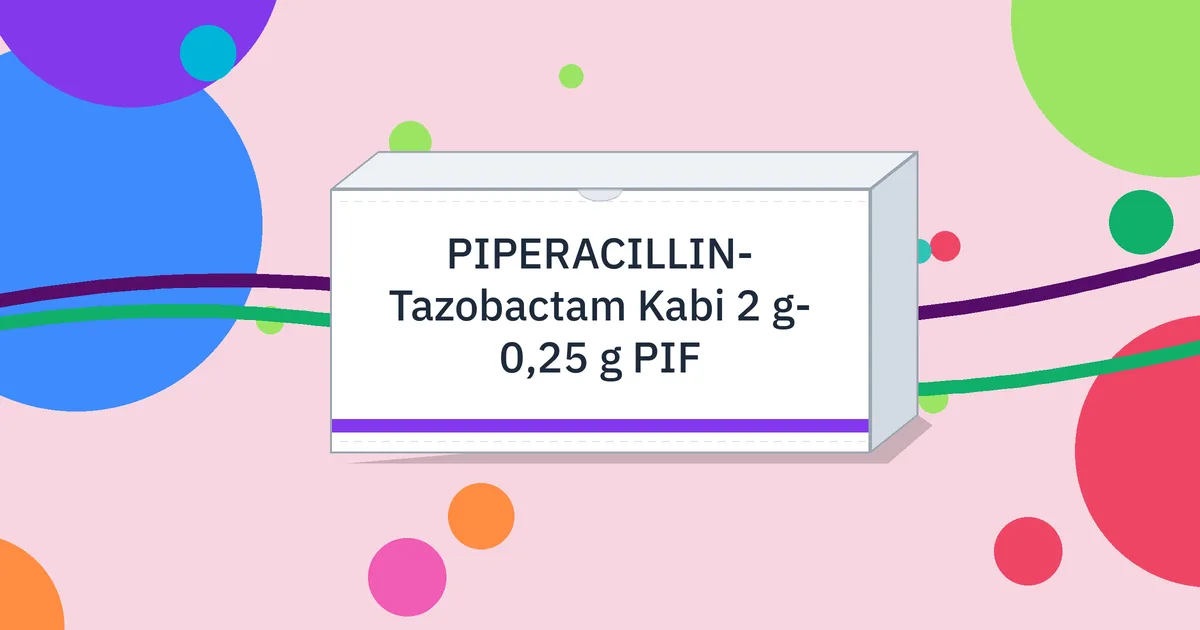 Symbolbild: Packung mit der Aufschrift PIPERACILLIN-Tazobactam Kabi 2 g-0,25 g PIF (PZN 03719559) – Verfügbarkeit und Bezug in Apotheken in Frankfurt am Main