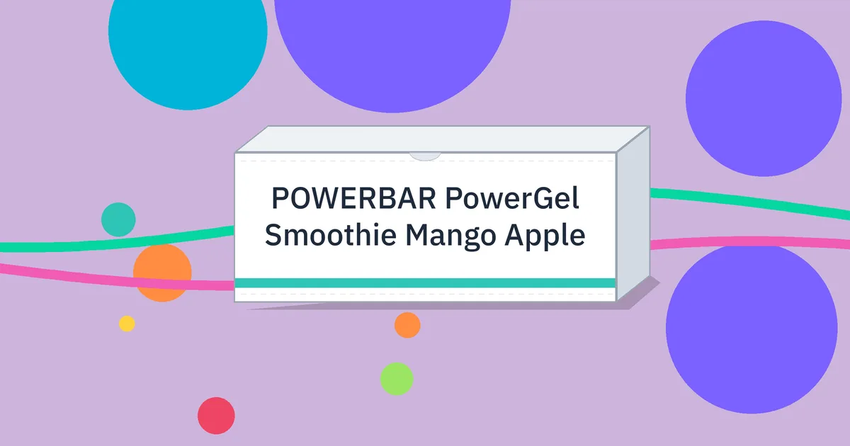 Symbolbild: Packung mit der Aufschrift POWERBAR PowerGel Smoothie Mango Apple (PZN 18362488) – Verfügbarkeit und Bezug in Apotheken in Frankfurt am Main