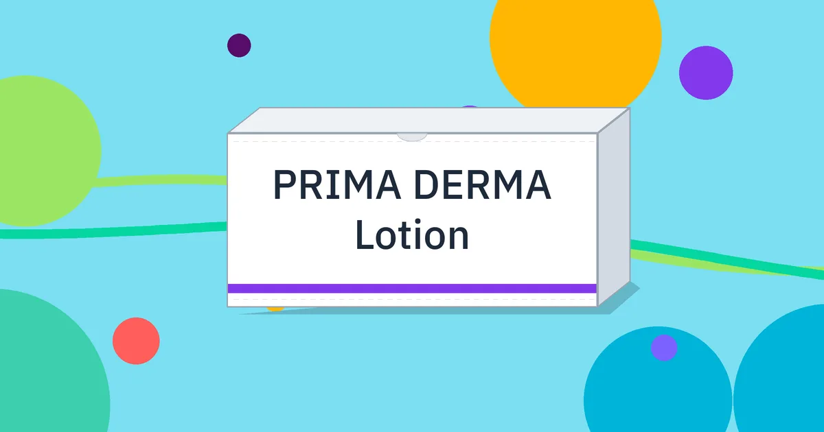 Symbolbild: Packung mit der Aufschrift PRIMA DERMA Lotion (PZN 02191056) – Verfügbarkeit und Bezug in Apotheken in Frankfurt am Main
