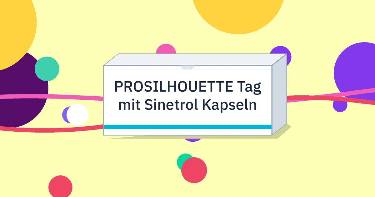 Symbolbild: Packung mit der Aufschrift PROSILHOUETTE Tag mit Sinetrol Kapseln (PZN 17537402) – Verfügbarkeit und Bezug in Apotheken in Frankfurt am Main