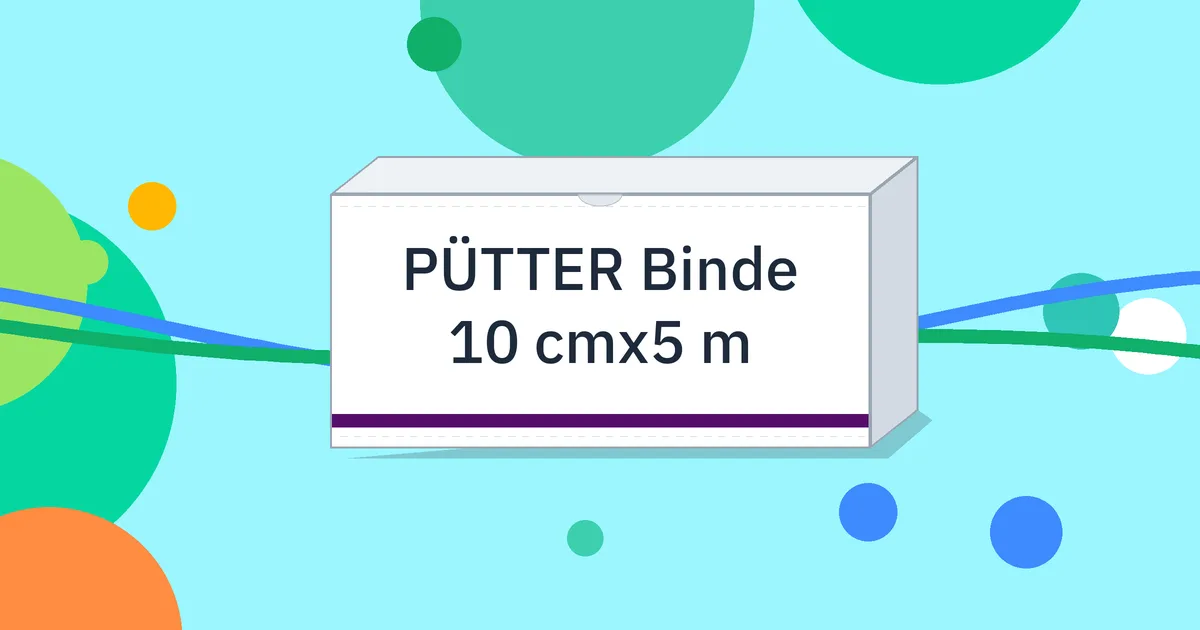 Symbolbild: Packung mit der Aufschrift PÜTTER Binde 10 cmx5 m (PZN 14374566) – Verfügbarkeit und Bezug in Apotheken in Frankfurt am Main
