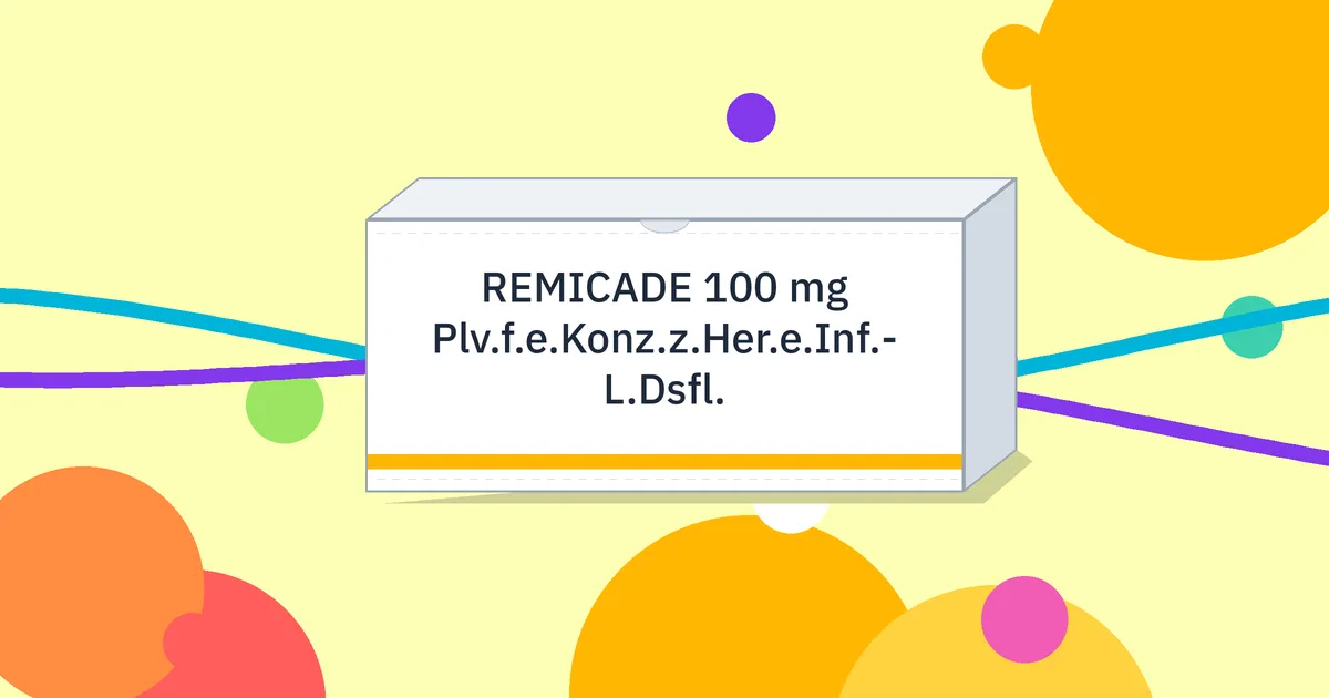 Symbolbild: Packung mit der Aufschrift REMICADE 100 mg Plv.f.e.Konz.z.Her.e.Inf.-L.Dsfl. (PZN 11024185) – Verfügbarkeit und Bezug in Apotheken in Frankfurt am Main