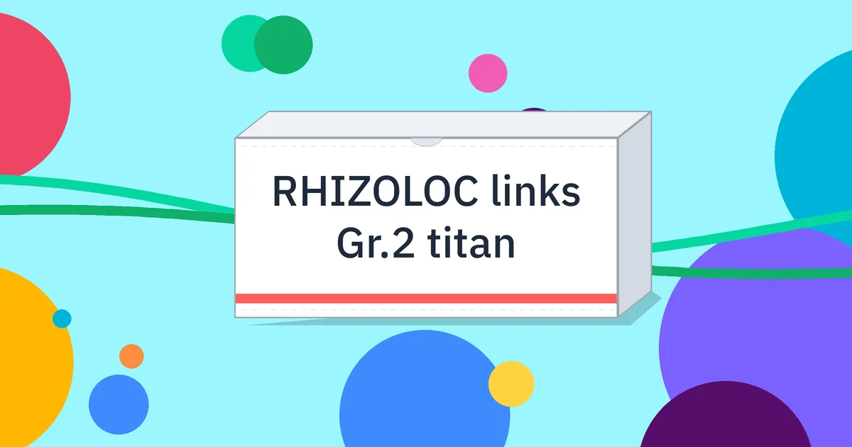 Symbolbild: Packung mit der Aufschrift RHIZOLOC links Gr.2 titan (PZN 03507142) – Verfügbarkeit und Bezug in Apotheken in Frankfurt am Main