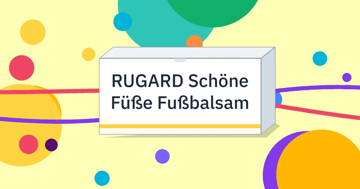 Symbolbild: Packung mit der Aufschrift RUGARD Schöne Füße Fußbalsam (PZN 18305208) – Verfügbarkeit und Bezug in Apotheken in Frankfurt am Main