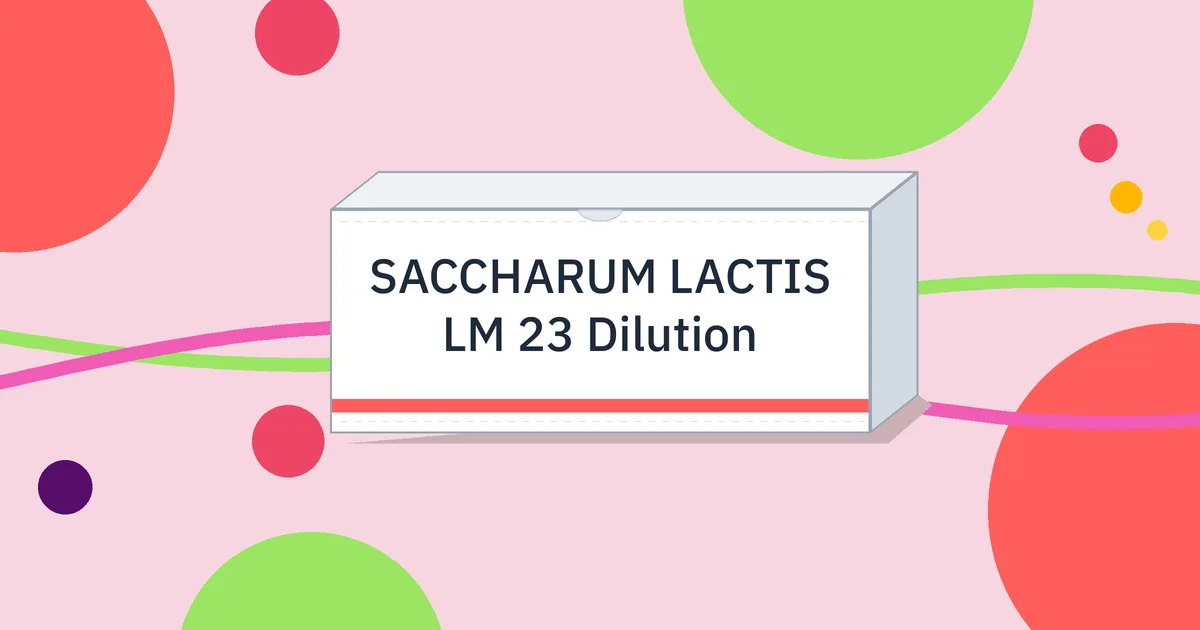 Symbolbild: Packung mit der Aufschrift SACCHARUM LACTIS LM 23 Dilution (PZN 13176841) – Verfügbarkeit und Bezug in Apotheken in Frankfurt am Main