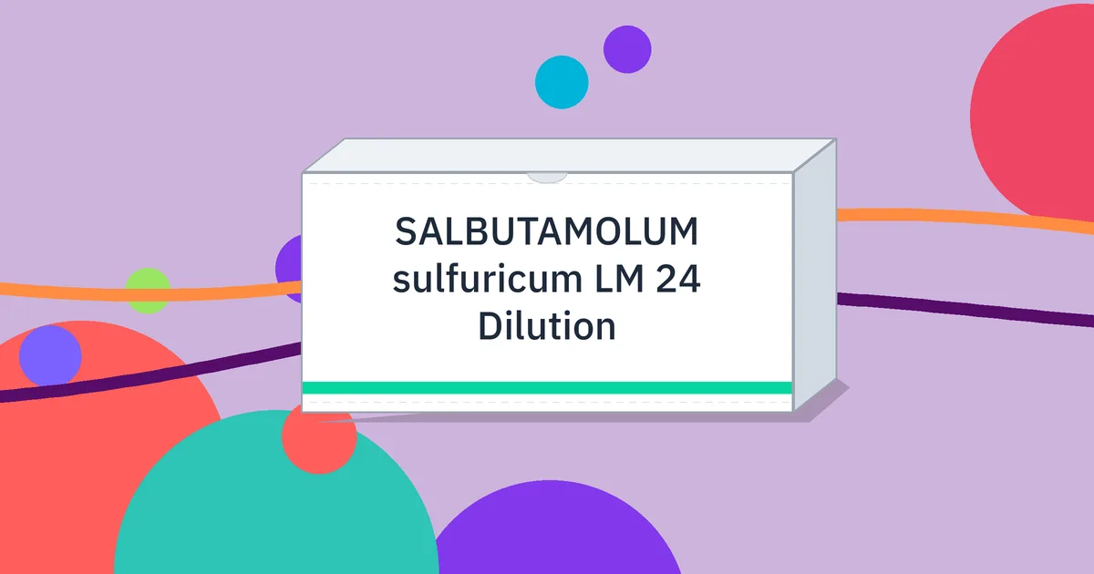 Symbolbild: Packung mit der Aufschrift SALBUTAMOLUM sulfuricum LM 24 Dilution (PZN 18271946) – Verfügbarkeit und Bezug in Apotheken in Frankfurt am Main