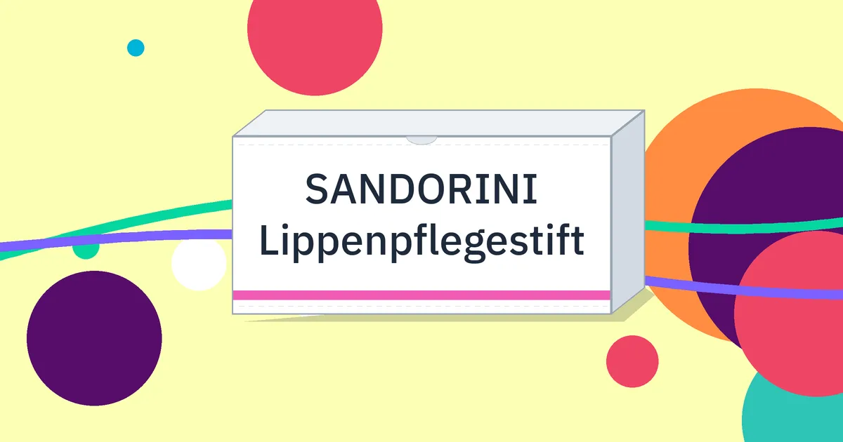 Symbolbild: Packung mit der Aufschrift SANDORINI Lippenpflegestift (PZN 06947953) – Verfügbarkeit und Bezug in Apotheken in Frankfurt am Main