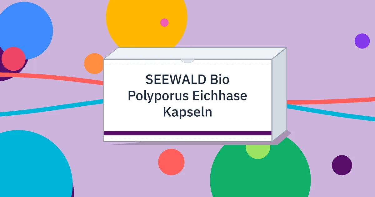 Symbolbild: Packung mit der Aufschrift SEEWALD Bio Polyporus Eichhase Kapseln (PZN 20164264) – Verfügbarkeit und Bezug in Apotheken in Frankfurt am Main