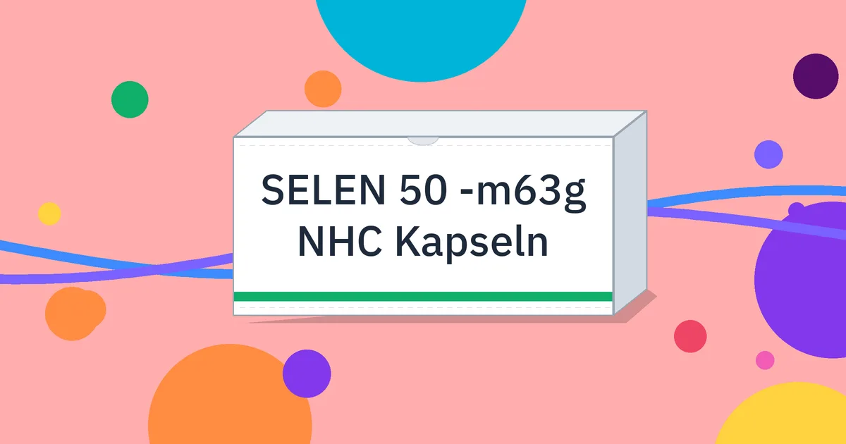 Symbolbild: Packung mit der Aufschrift SELEN 50 -m63g NHC Kapseln (PZN 06576221) – Verfügbarkeit und Bezug in Apotheken in Frankfurt am Main