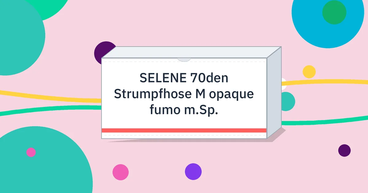 Symbolbild: Packung mit der Aufschrift SELENE 70den Strumpfhose M opaque fumo m.Sp. (PZN 16173582) – Verfügbarkeit und Bezug in Apotheken in Frankfurt am Main