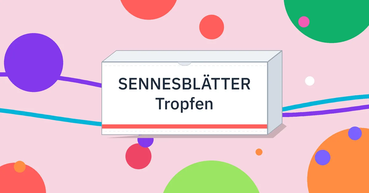 Symbolbild: Packung mit der Aufschrift SENNESBLÄTTER Tropfen (PZN 17377358) – Verfügbarkeit und Bezug in Apotheken in Frankfurt am Main