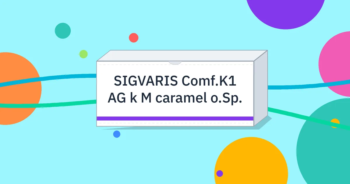 Symbolbild: Packung mit der Aufschrift SIGVARIS Comf.K1 AG k M caramel o.Sp. (PZN 17042362) – Verfügbarkeit und Bezug in Apotheken in Frankfurt am Main