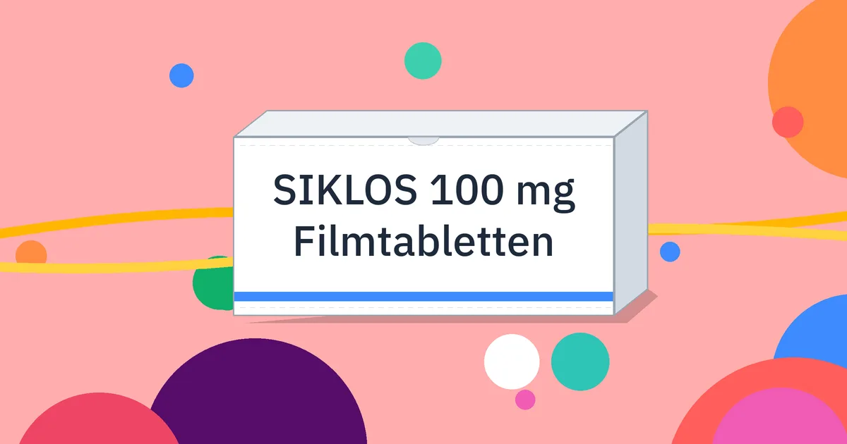 Symbolbild: Packung mit der Aufschrift SIKLOS 100 mg Filmtabletten (PZN 16806946) – Verfügbarkeit und Bezug in Apotheken in Frankfurt am Main