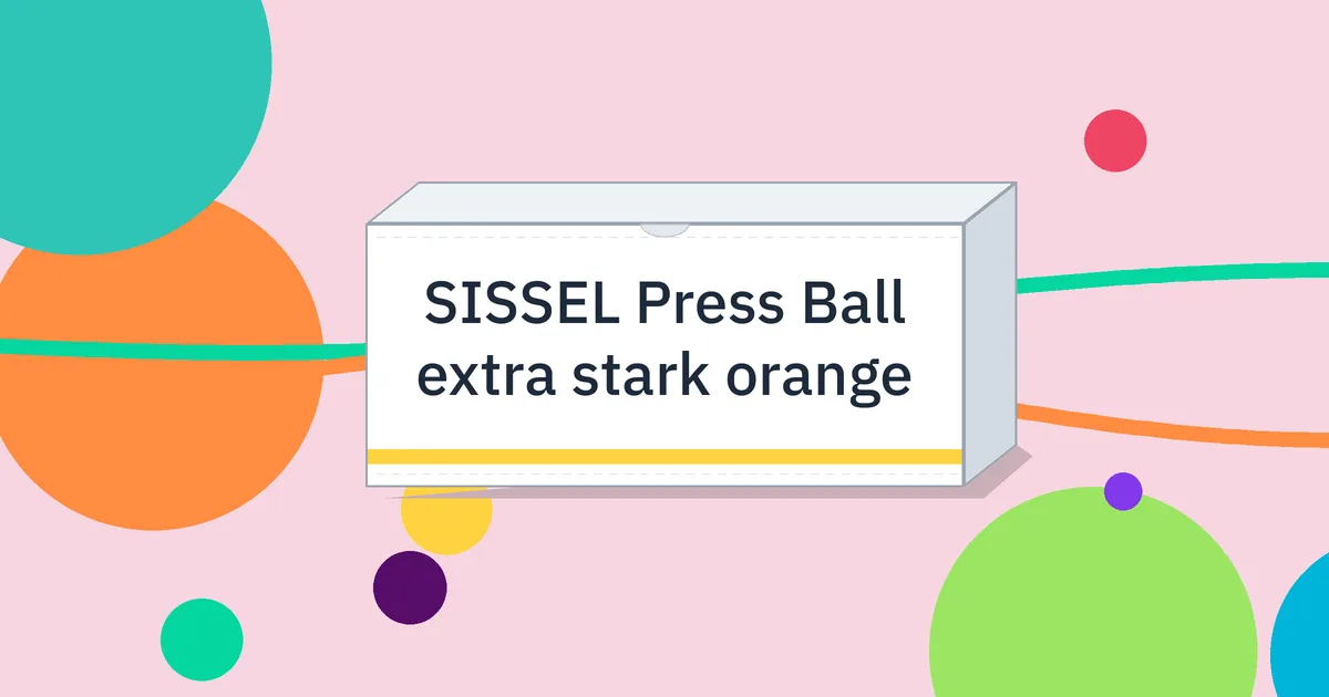Symbolbild: Packung mit der Aufschrift SISSEL Press Ball extra stark orange (PZN 01010213) – Verfügbarkeit und Bezug in Apotheken in Frankfurt am Main