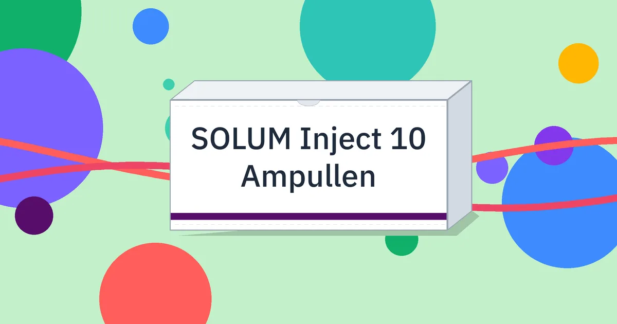 Symbolbild: Packung mit der Aufschrift SOLUM Inject 10 Ampullen (PZN 00090500) – Verfügbarkeit und Bezug in Apotheken in Frankfurt am Main