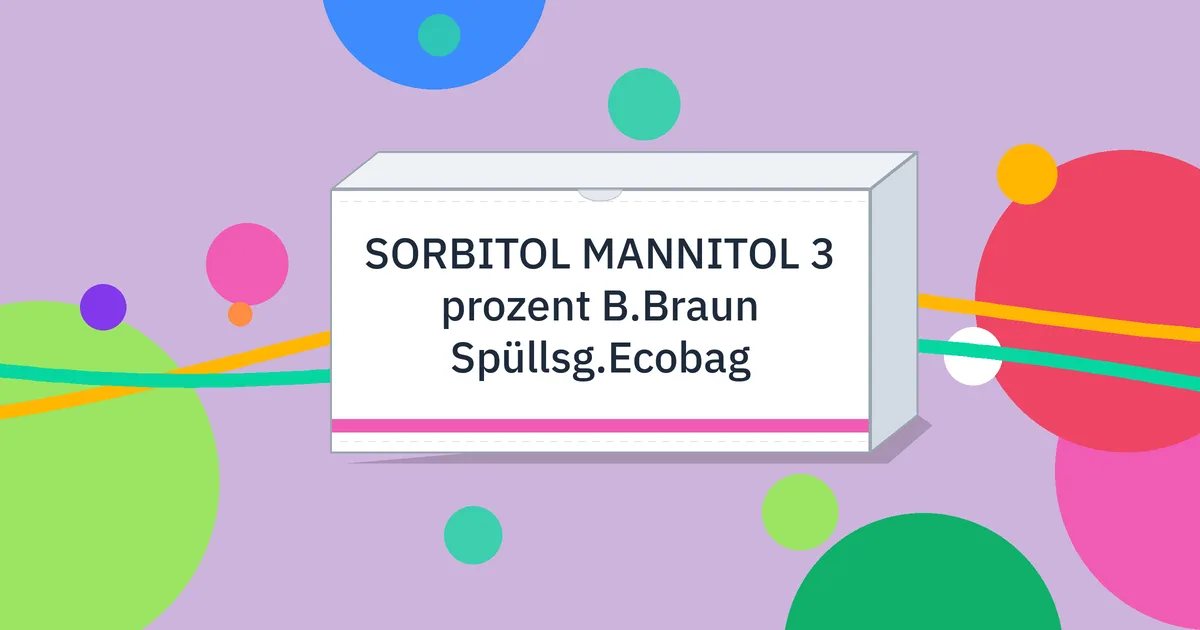 Symbolbild: Packung mit der Aufschrift SORBITOL MANNITOL 3 prozent B.Braun Spüllsg.Ecobag (PZN 00498419) – Verfügbarkeit und Bezug in Apotheken in Frankfurt am Main