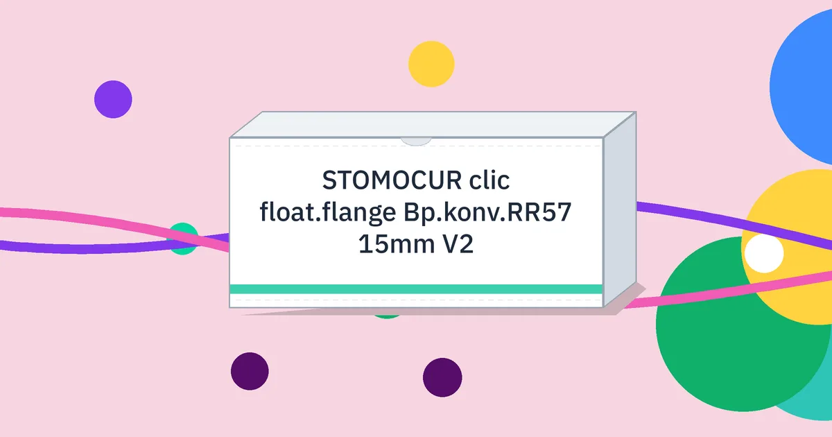 Symbolbild: Packung mit der Aufschrift STOMOCUR clic float.flange Bp.konv.RR57 15mm V2 (PZN 01744671) – Verfügbarkeit und Bezug in Apotheken in Frankfurt am Main