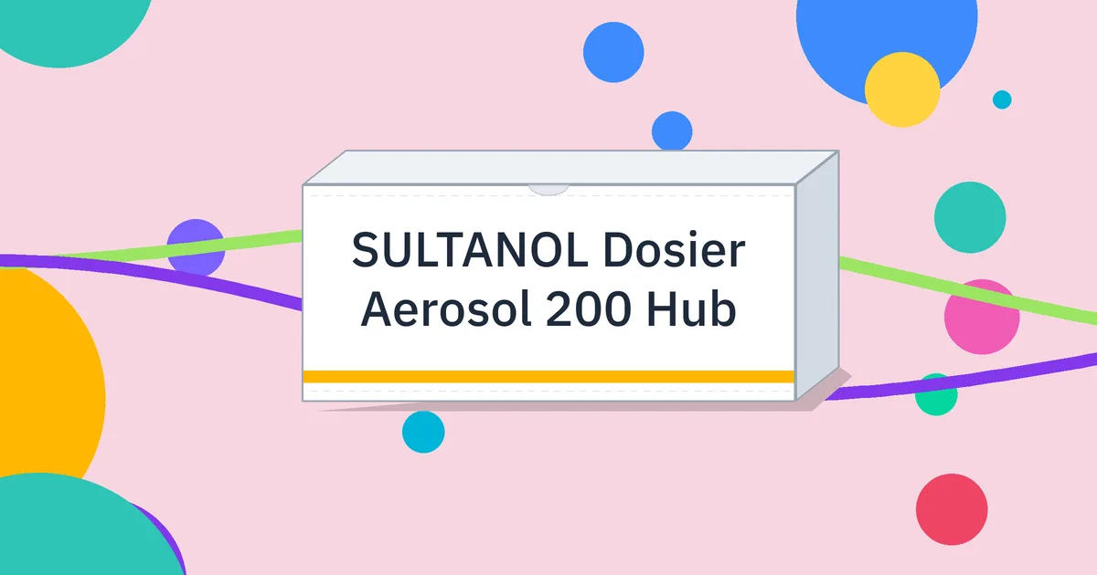 Symbolbild: Packung mit der Aufschrift SULTANOL Dosier Aerosol 200 Hub (PZN 19525030) – Verfügbarkeit und Bezug in Apotheken in Frankfurt am Main