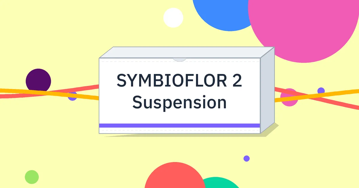 Symbolbild: Packung mit der Aufschrift SYMBIOFLOR 2 Suspension (PZN 00996100) – Verfügbarkeit und Bezug in Apotheken in Frankfurt am Main