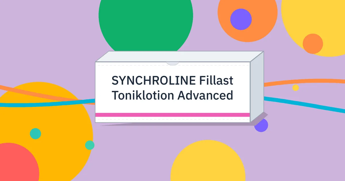 Symbolbild: Packung mit der Aufschrift SYNCHROLINE Fillast Toniklotion Advanced (PZN 09608944) – Verfügbarkeit und Bezug in Apotheken in Frankfurt am Main