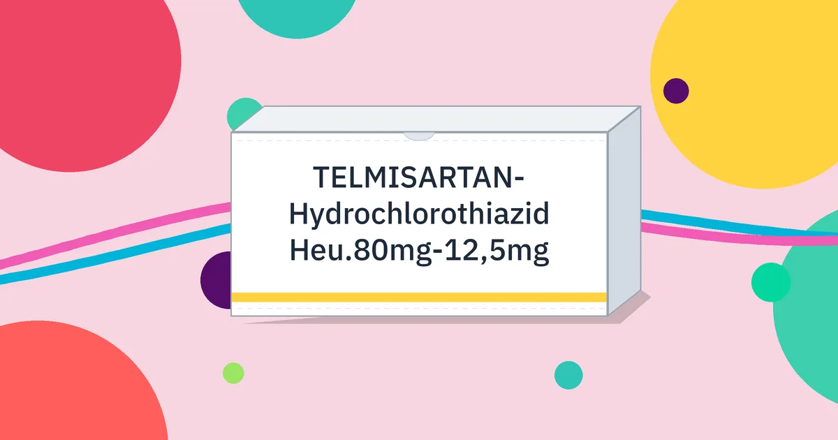 Symbolbild: Packung mit der Aufschrift TELMISARTAN-Hydrochlorothiazid Heu.80mg-12,5mg (PZN 10419639) – Verfügbarkeit und Bezug in Apotheken in Frankfurt am Main