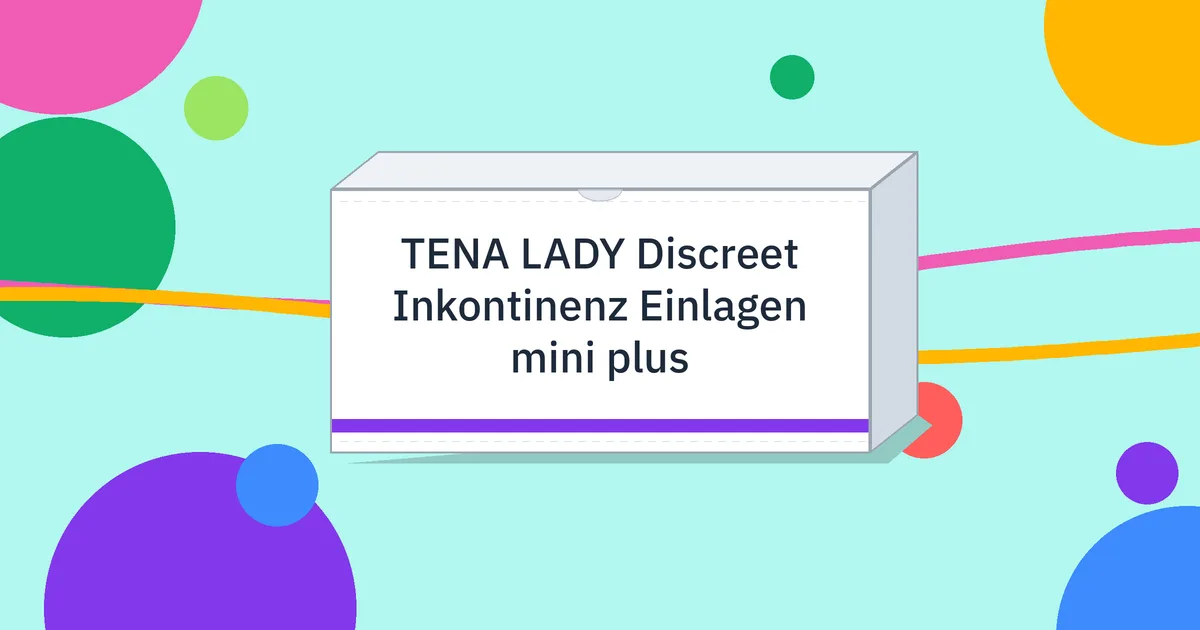 Symbolbild: Packung mit der Aufschrift TENA LADY Discreet Inkontinenz Einlagen mini plus (PZN 12365899) – Verfügbarkeit und Bezug in Apotheken in Frankfurt am Main