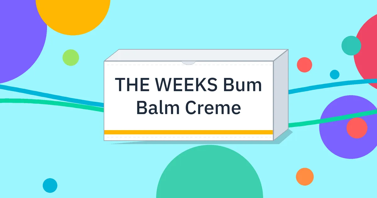 Symbolbild: Packung mit der Aufschrift THE WEEKS Bum Balm Creme (PZN 18798837) – Verfügbarkeit und Bezug in Apotheken in Frankfurt am Main