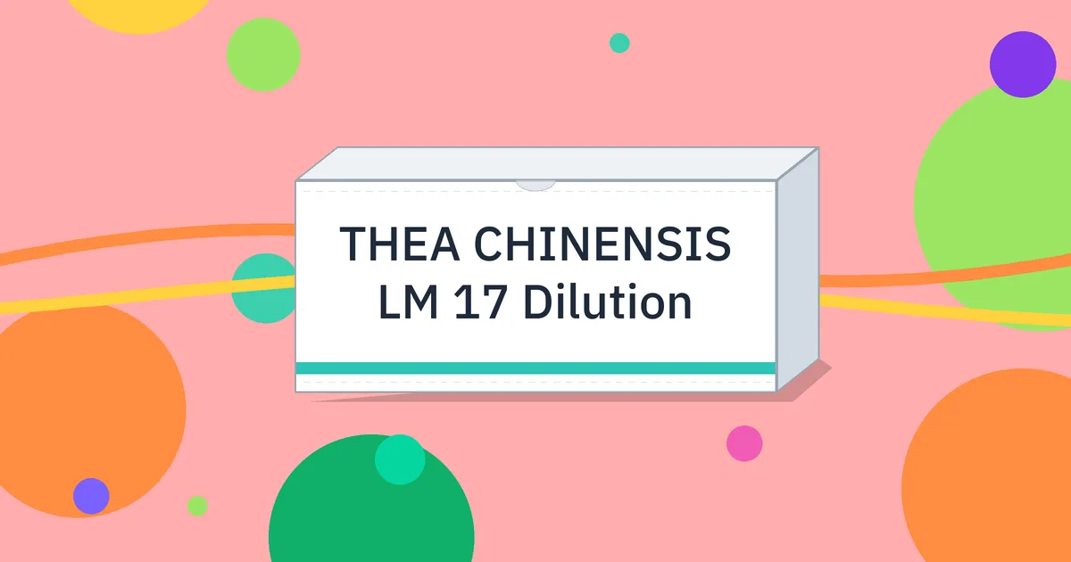 Symbolbild: Packung mit der Aufschrift THEA CHINENSIS LM 17 Dilution (PZN 13219355) – Verfügbarkeit und Bezug in Apotheken in Frankfurt am Main