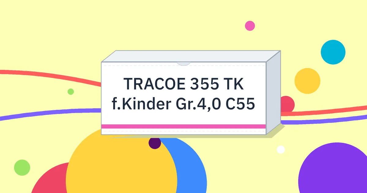 Symbolbild: Packung mit der Aufschrift TRACOE 355 TK f.Kinder Gr.4,0 C55 (PZN 11644195) – Verfügbarkeit und Bezug in Apotheken in Frankfurt am Main