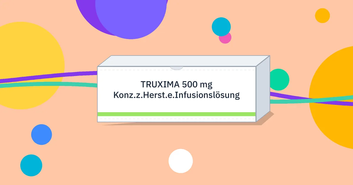 Symbolbild: Packung mit der Aufschrift TRUXIMA 500 mg Konz.z.Herst.e.Infusionslösung (PZN 13863429) – Verfügbarkeit und Bezug in Apotheken in Frankfurt am Main