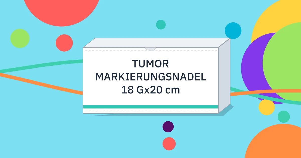 Symbolbild: Packung mit der Aufschrift TUMOR MARKIERUNGSNADEL 18 Gx20 cm (PZN 20019734) – Verfügbarkeit und Bezug in Apotheken in Frankfurt am Main