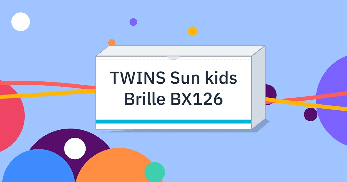 Symbolbild: Packung mit der Aufschrift TWINS Sun kids Brille BX126 (PZN 13344787) – Verfügbarkeit und Bezug in Apotheken in Frankfurt am Main