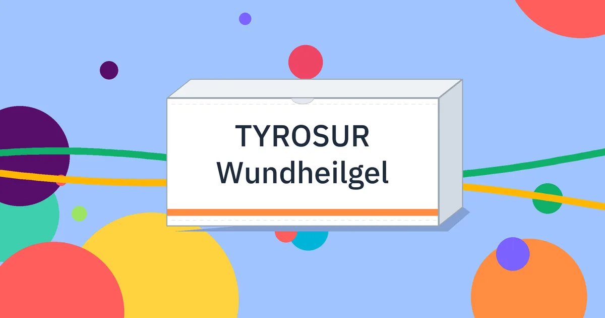 Symbolbild: Packung mit der Aufschrift TYROSUR Wundheilgel (PZN 12399935) – Verfügbarkeit und Bezug in Apotheken in Frankfurt am Main