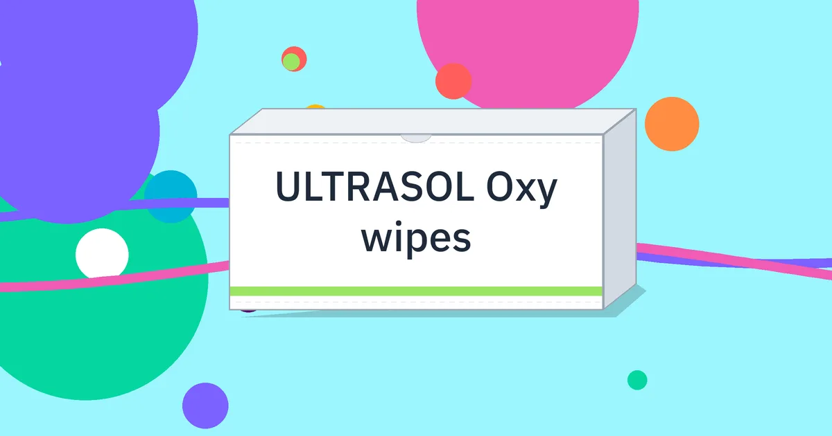 Symbolbild: Packung mit der Aufschrift ULTRASOL Oxy wipes (PZN 18703073) – Verfügbarkeit und Bezug in Apotheken in Frankfurt am Main