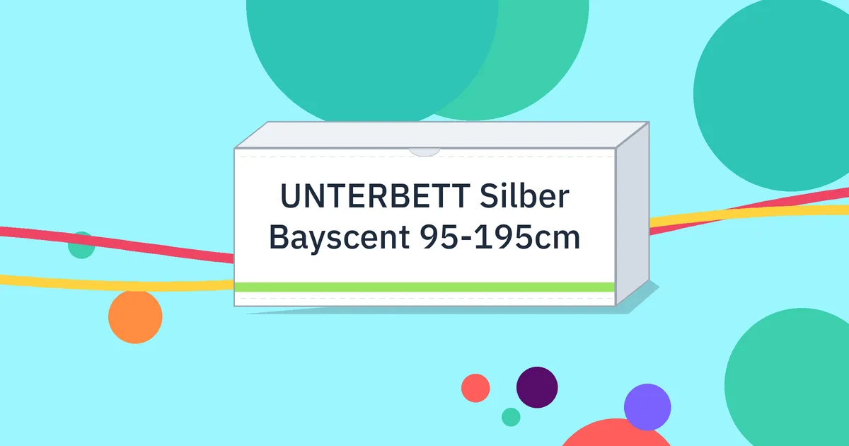Symbolbild: Packung mit der Aufschrift UNTERBETT Silber Bayscent 95-195cm (PZN 06090441) – Verfügbarkeit und Bezug in Apotheken in Frankfurt am Main