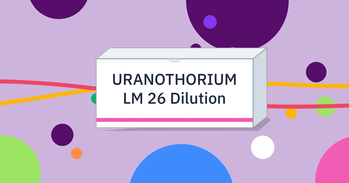 Symbolbild: Packung mit der Aufschrift URANOTHORIUM LM 26 Dilution (PZN 13256907) – Verfügbarkeit und Bezug in Apotheken in Frankfurt am Main